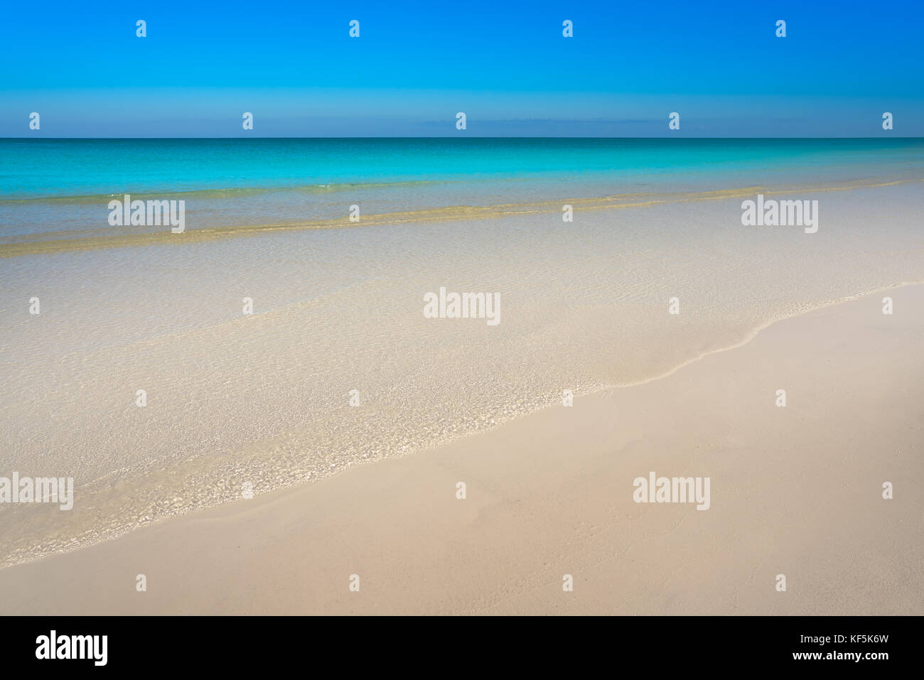 Caribbean turquoise perfect beach in Riviera Maya of Mexico Stock Photo ...
