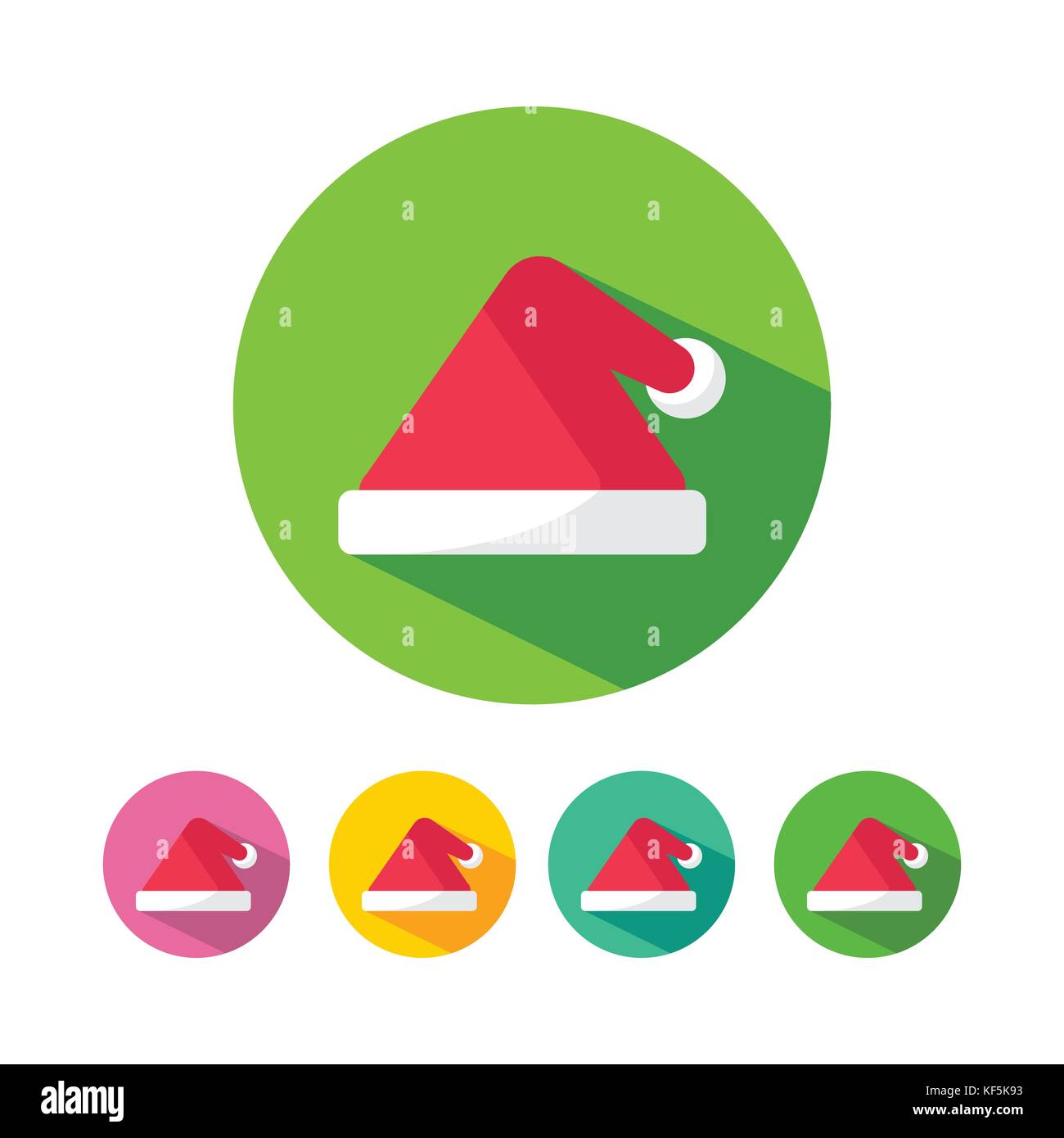Christmas Triangle Santa Hat Icons Stock Vector Image & Art - Alamy