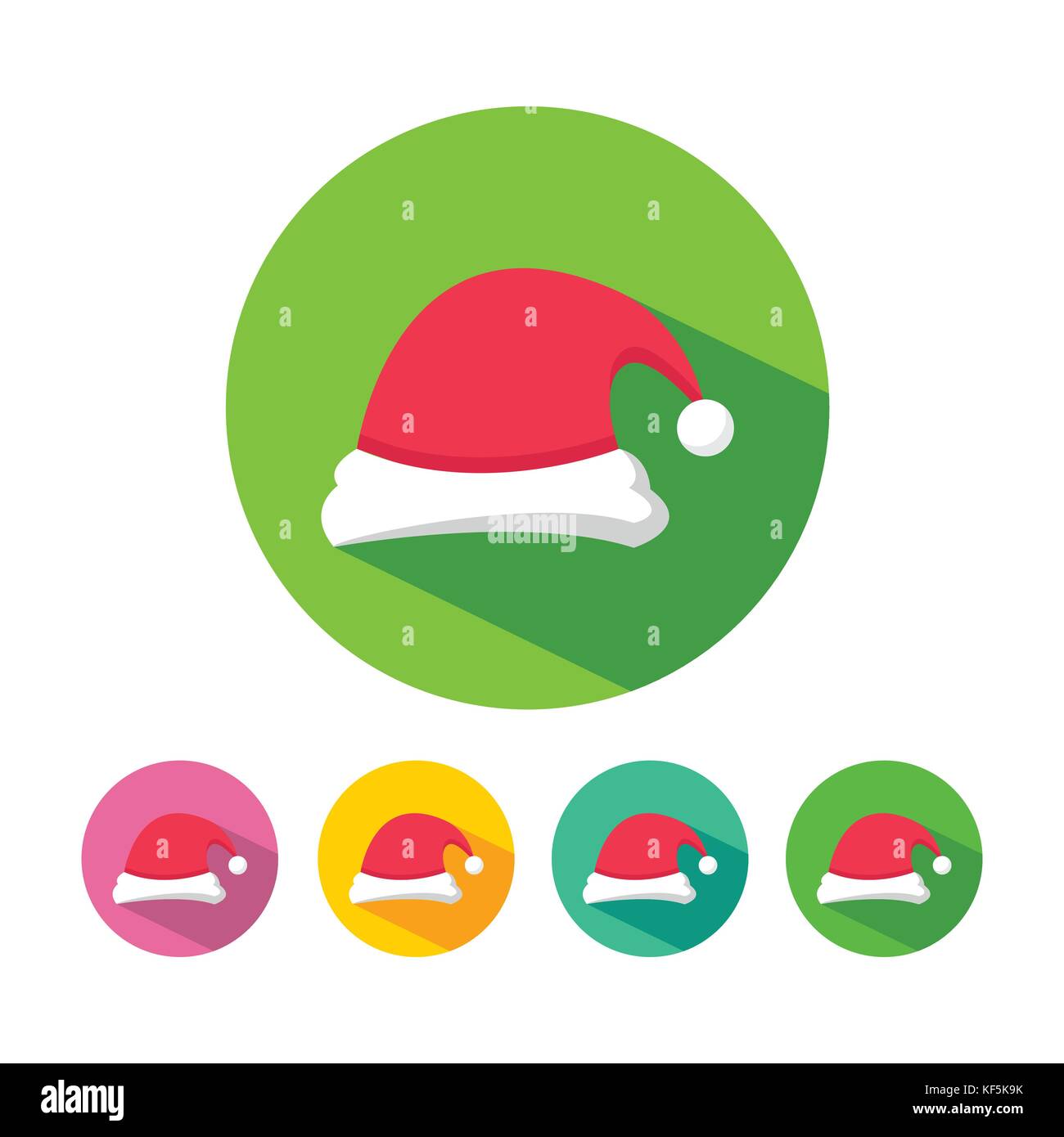 Christmas Santa Hat Icons Stock Vector Image & Art - Alamy