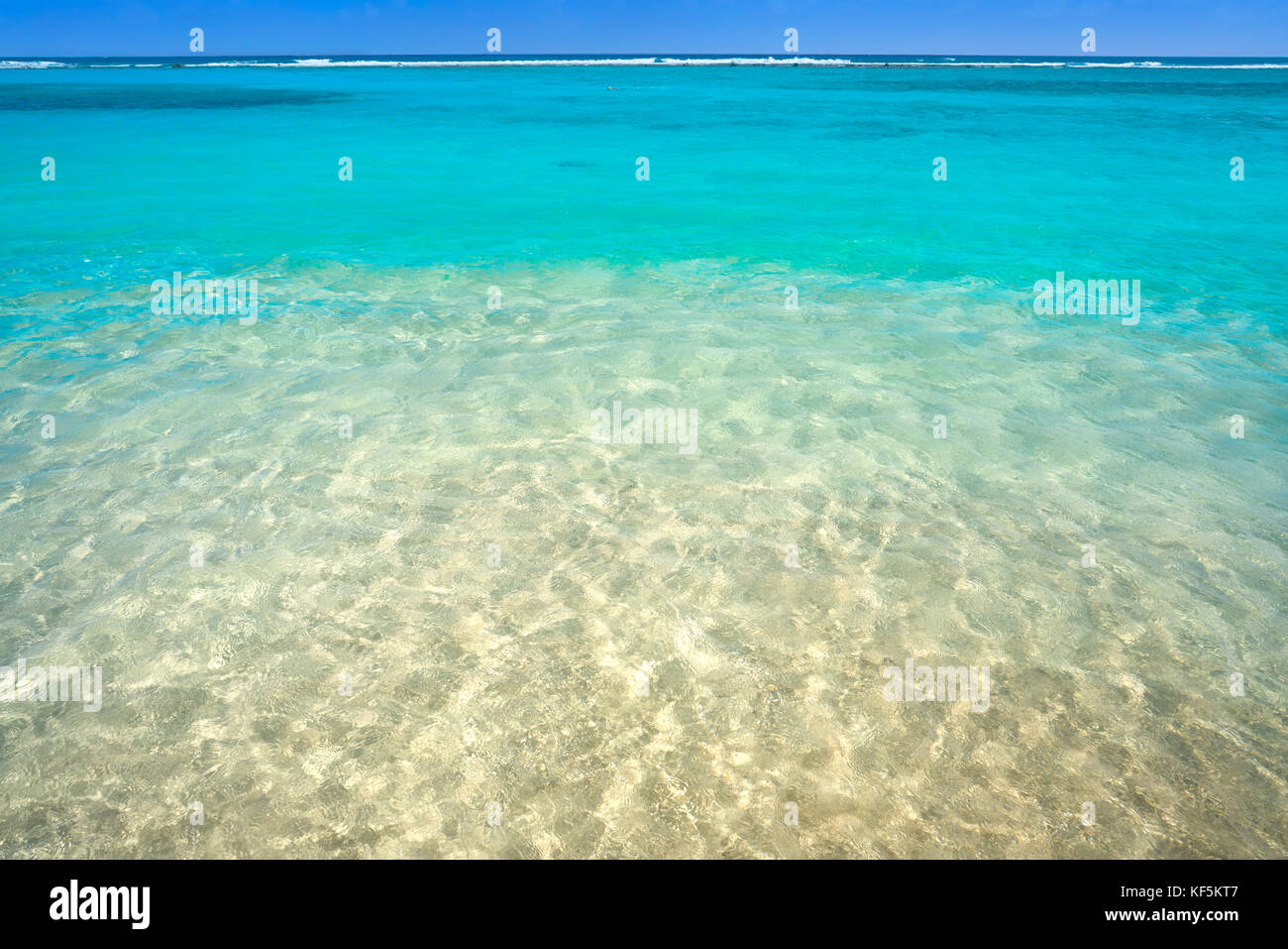 Caribbean tropical beach turquoise water texture in Mexico Stock Photo ...
