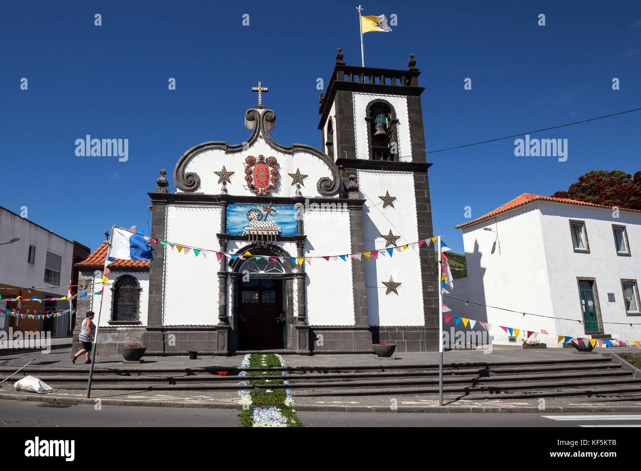 Church in Ginetes, island of Sao Migeul, Azores, Portugal Stock Photo ...