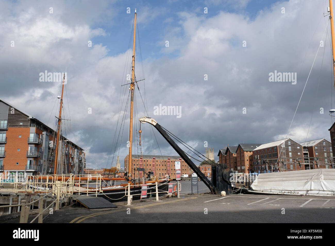 Neilsen's boatyard and dry dock at Gloucester Docks in southern England ...