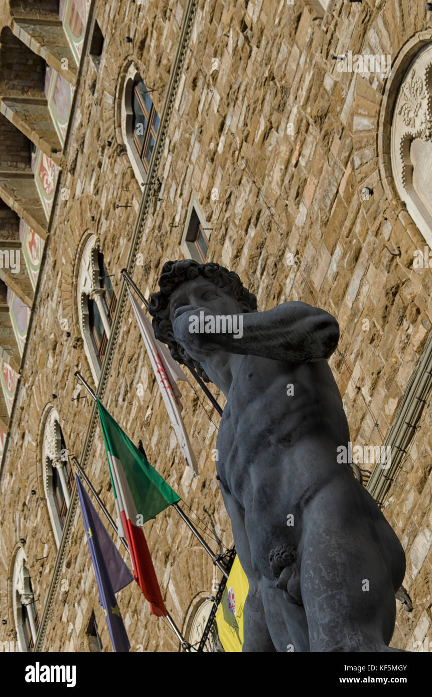 View of the replica of the David Stock Photo - Alamy