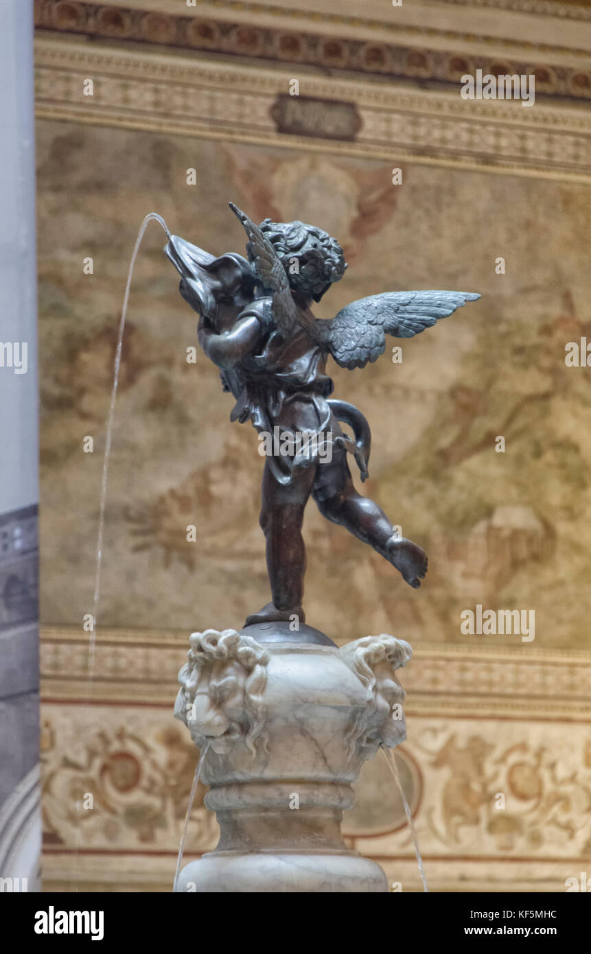 View of the Little angel with dolphin of Verrocchio Stock Photo - Alamy