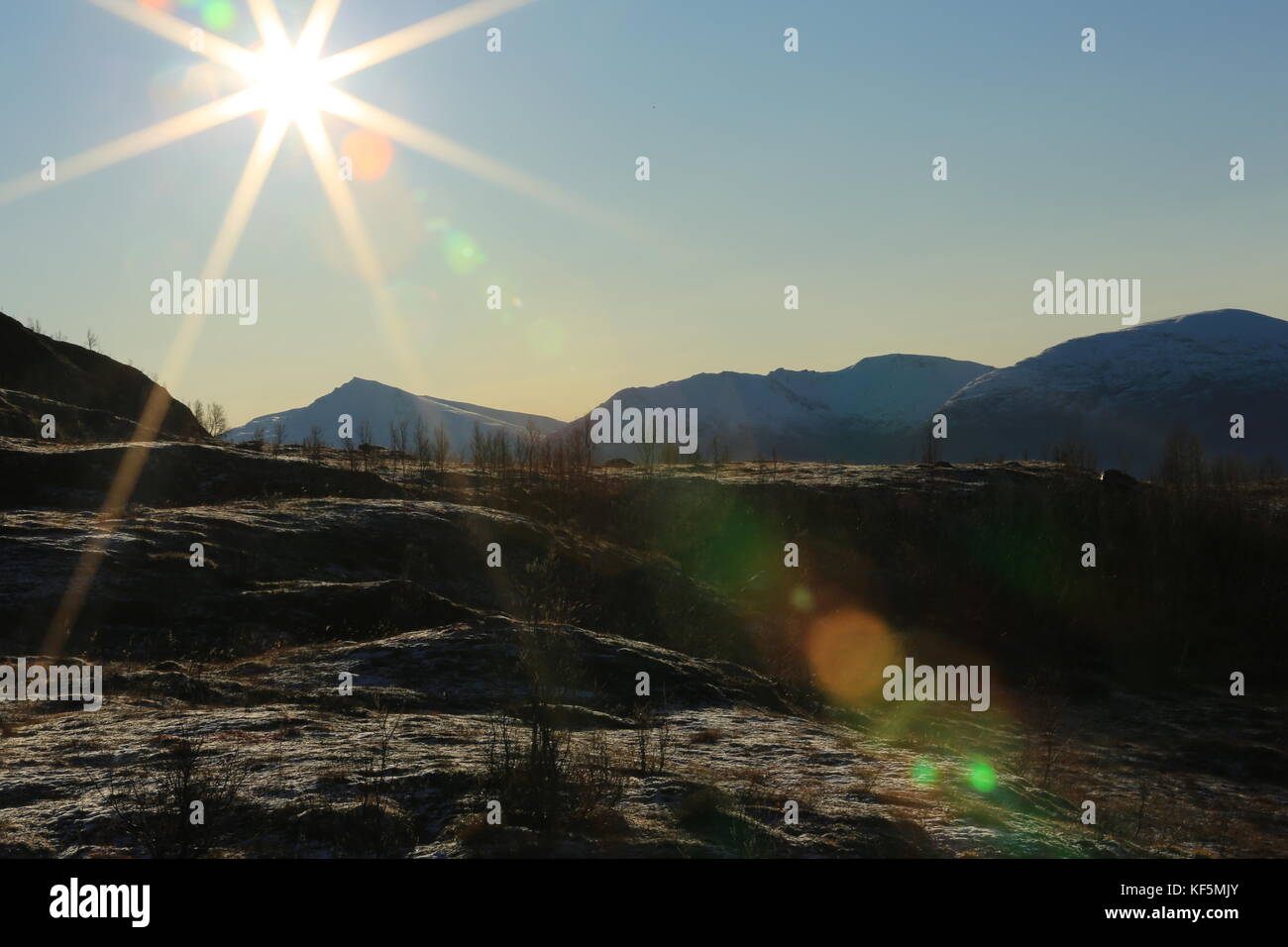 Cold Sunny Day On The Mountain Stock Photo - Alamy