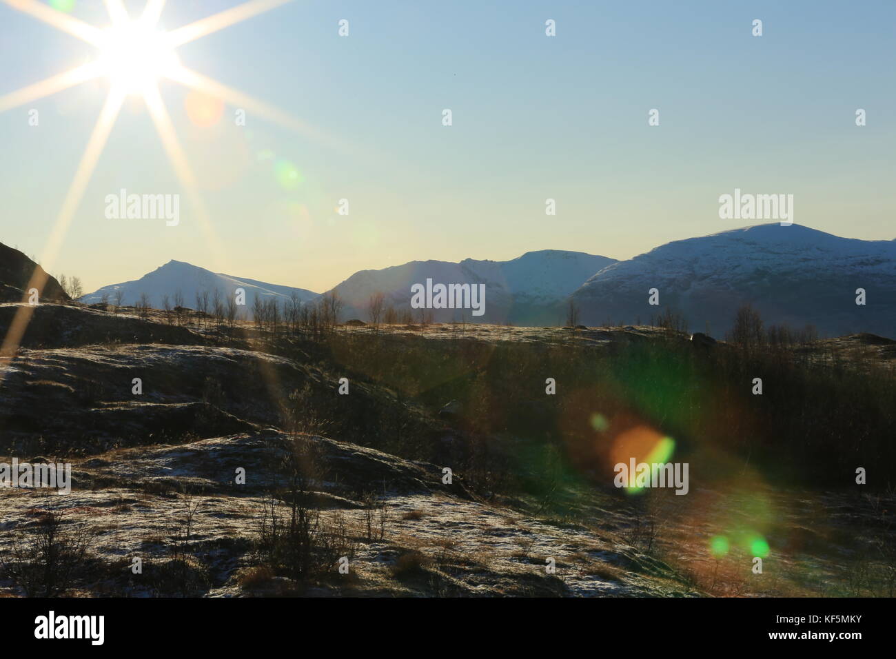 Cold Sunny Day On The Mountain Stock Photo - Alamy