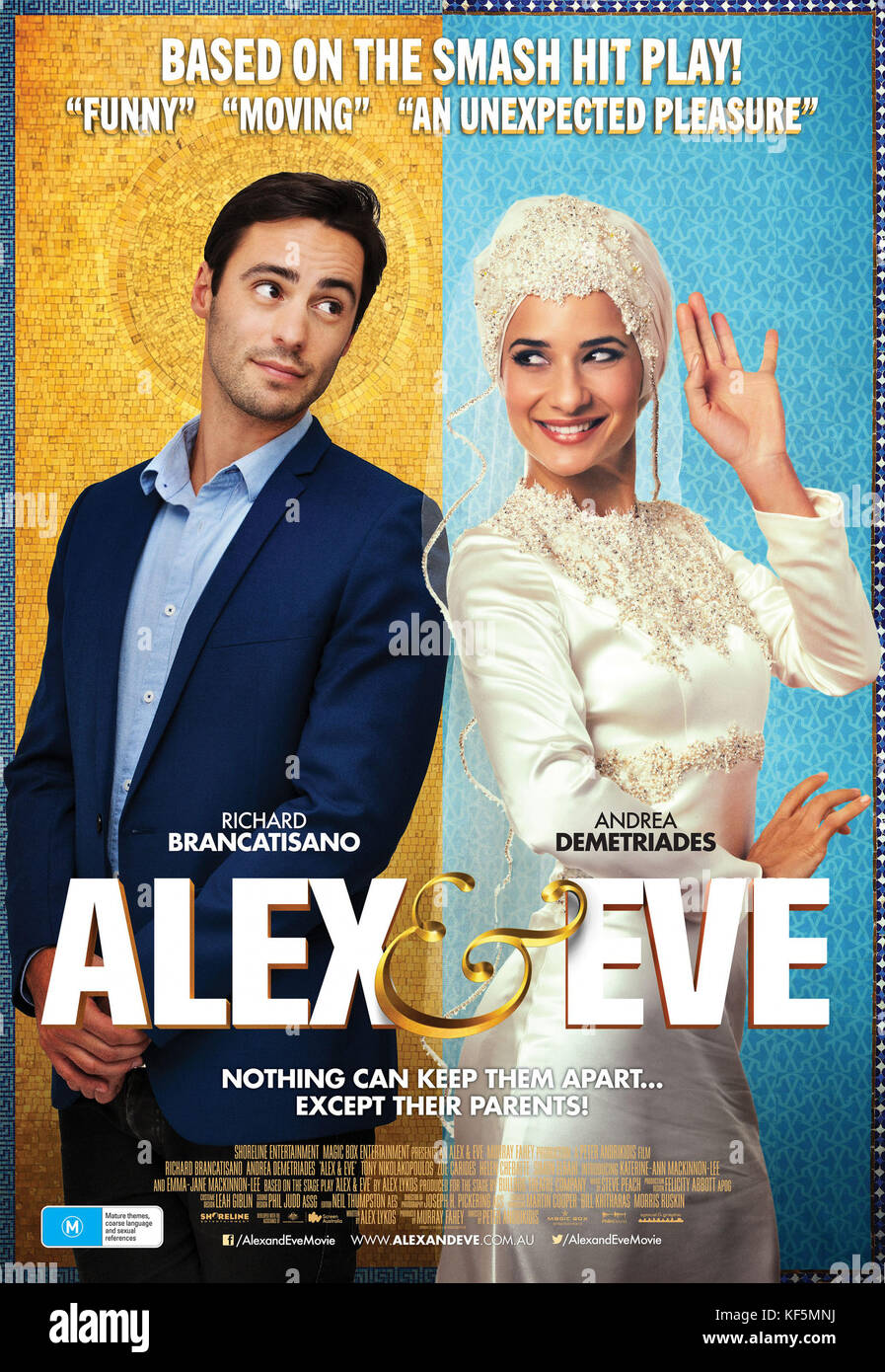 ALEX & EVE, Australian poster, from left: Richard Brancatisano, Andrea ...