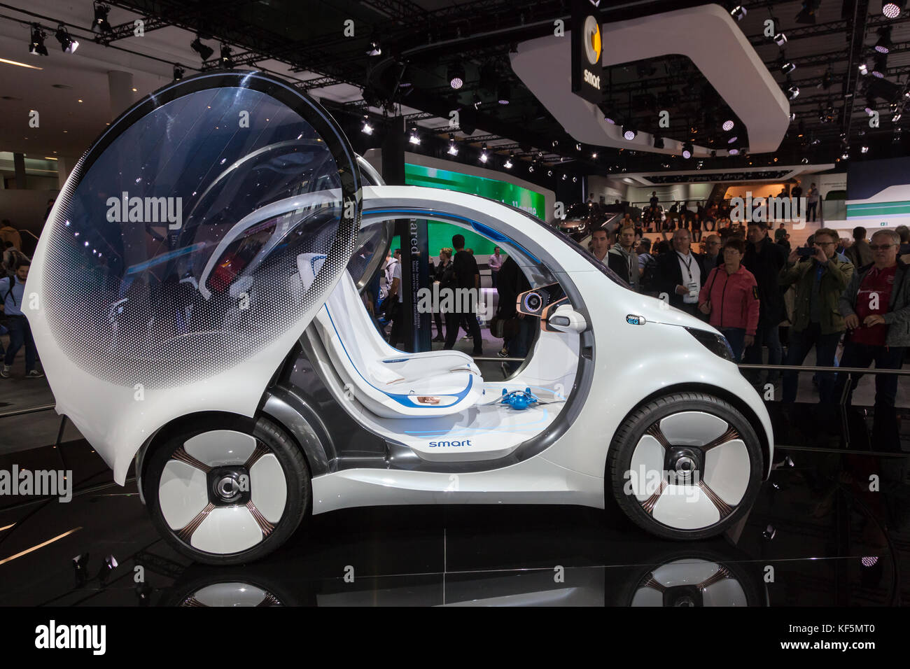 Frankfurt, Germany - Sep 20, 2017: Electric Smart Vision EQ fortwo city ...