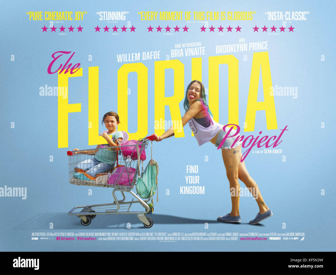 THE FLORIDA PROJECT, British poster, l-r: Brooklynn Prince, Bria ...