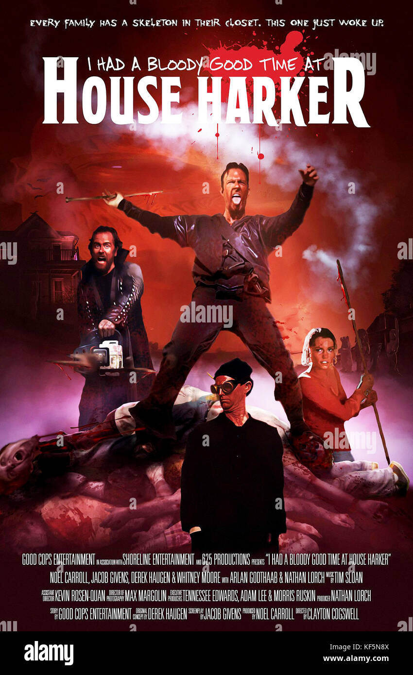 I HAD A BLOODY GOOD TIME AT HOUSE HARKER, US poster, clockwise from top ...