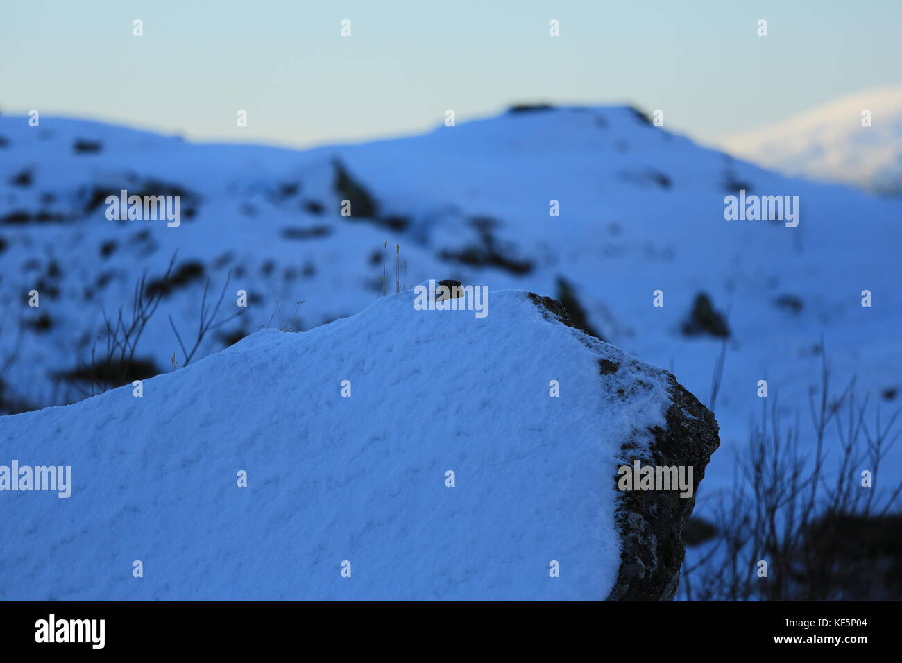 Snow Covered Stone , Mountain Tops Background Stock Photo - Alamy
