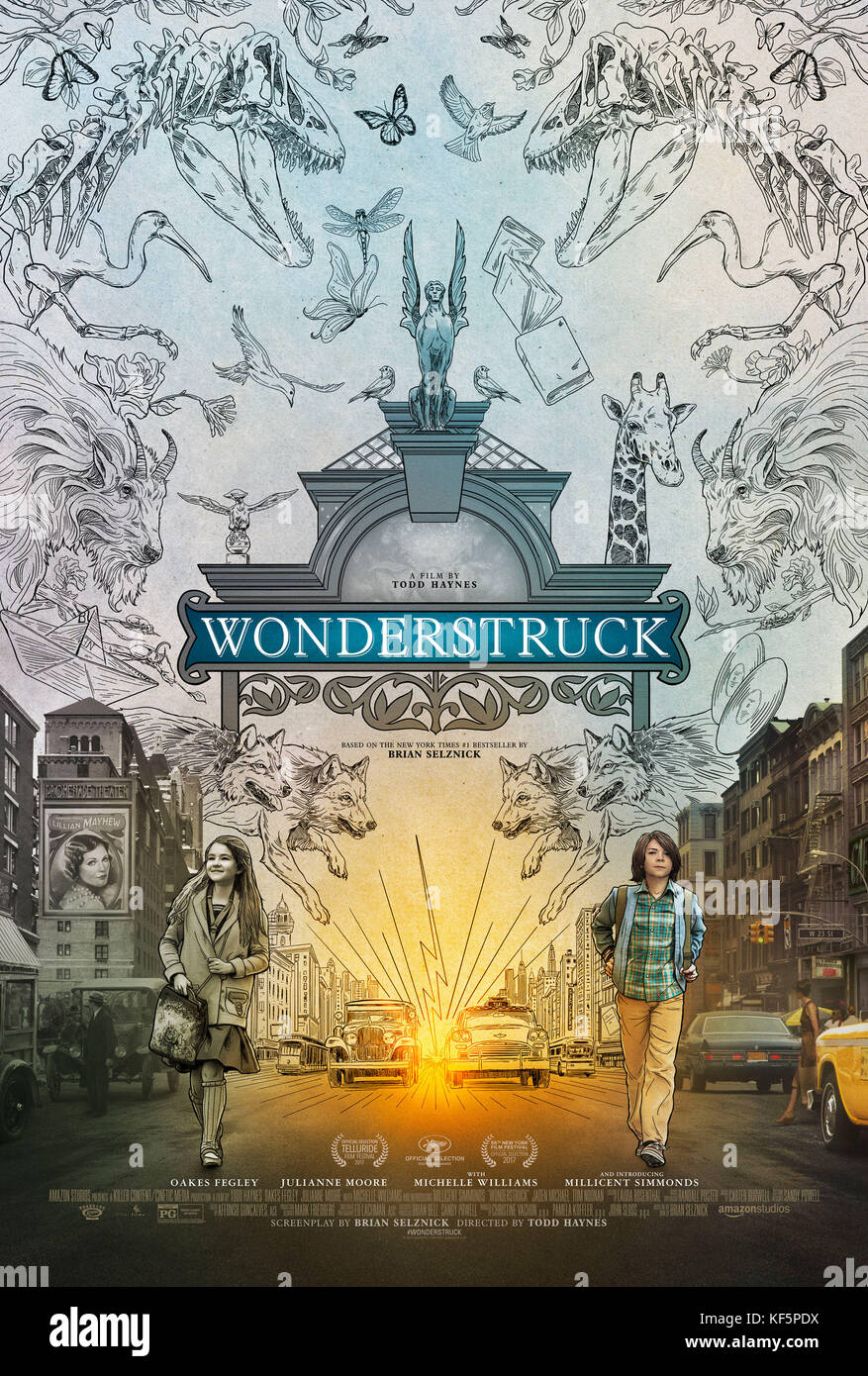 WONDERSTRUCK, US poster, l-r: Millicent Simmonds, Oakes Fegley, 2017 ...
