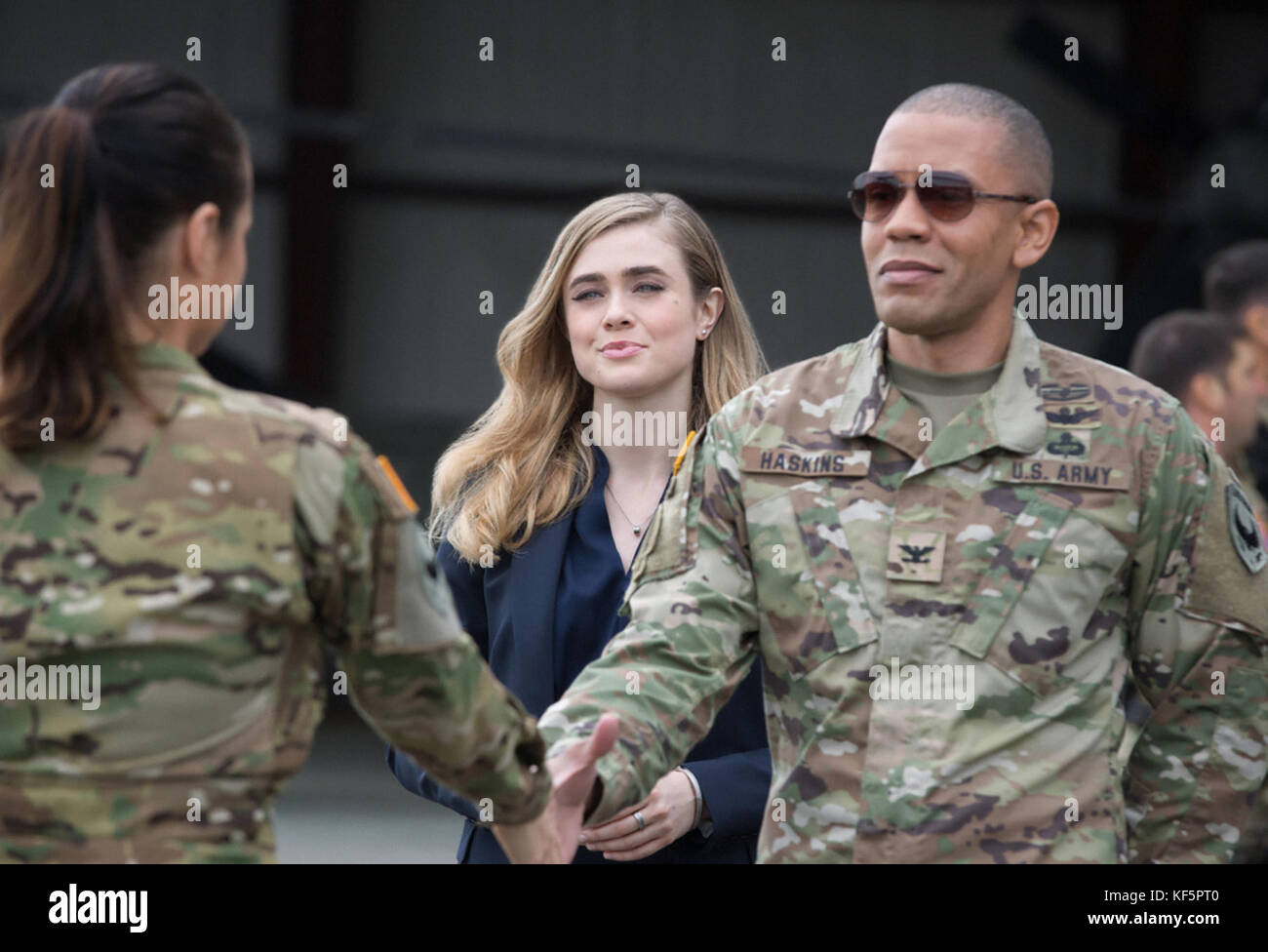 VALOR, l-r: Melissa Roxburgh, Nigel Thatch in 'Pilot' (Season 1 ...