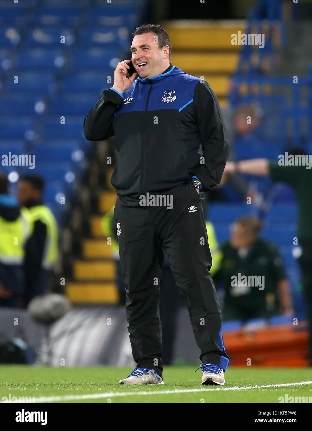 Everton's caretaker manager David Unsworth prior to the Carabao Cup ...