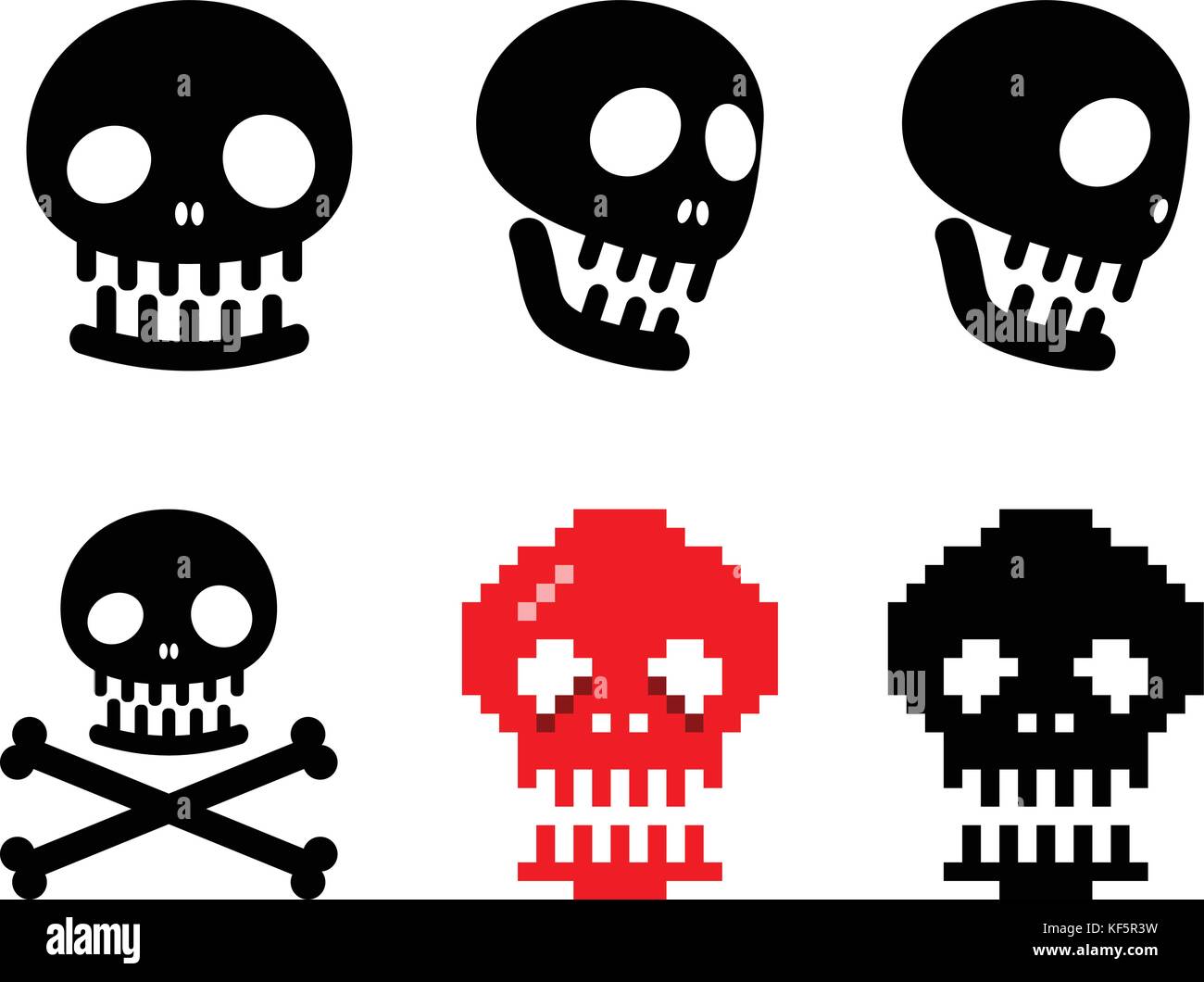 Set of human skull icon, vector design Stock Vector Image & Art - Alamy