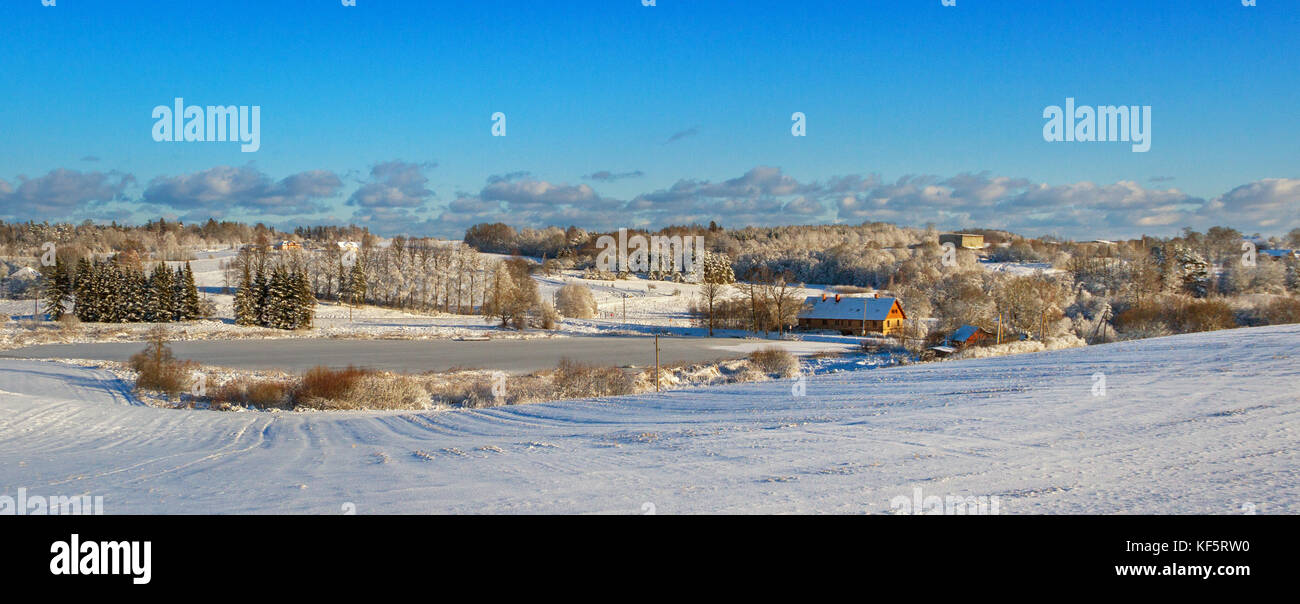 Countryside landscape in winter Stock Photo - Alamy