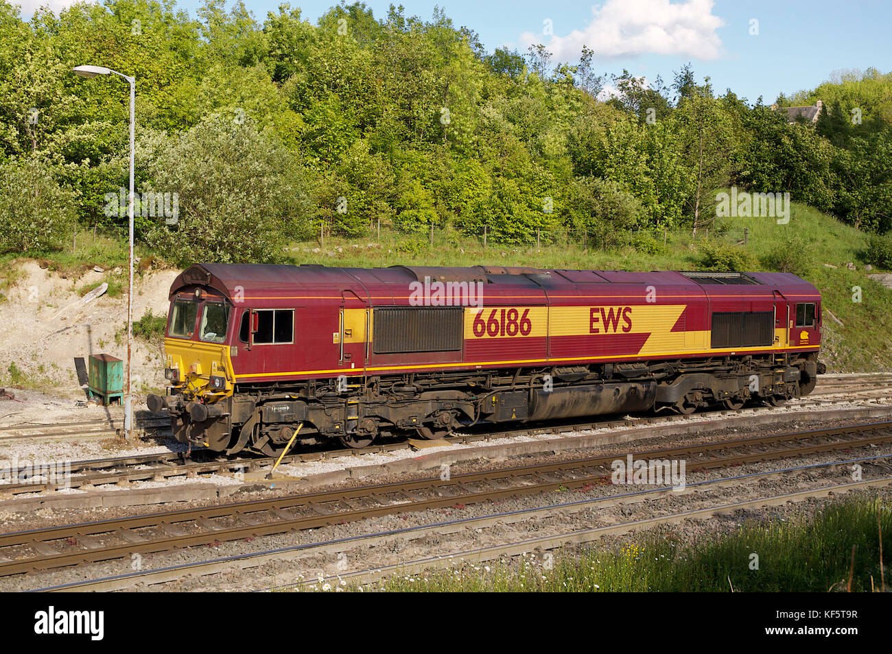 Class 66 locomotive at Peak Forest, Derbyshire, England Stock Photo - Alamy