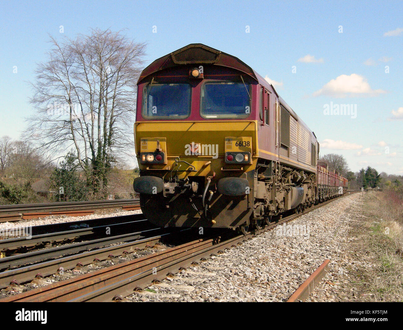 Class 66 locomotive on a short freight train near Basingstoke, England Stock Photo - Alamy