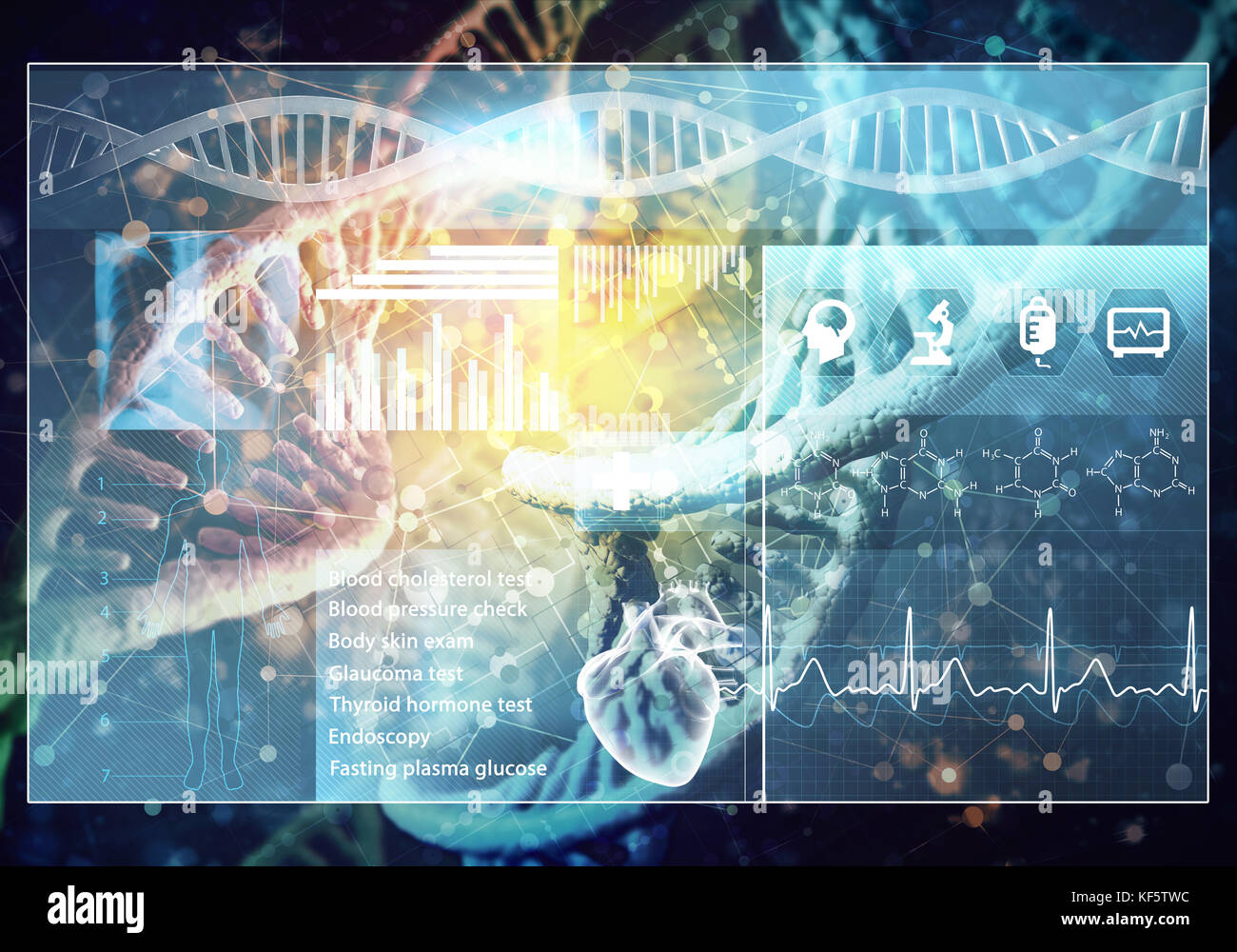 Medicine user interface Stock Photo - Alamy