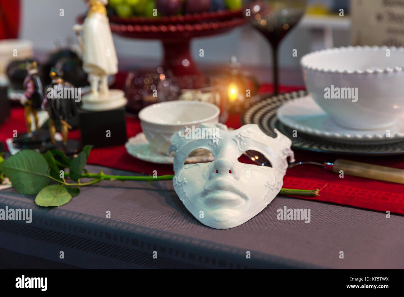 Food table restaurant interior mask hi-res stock photography and images ...