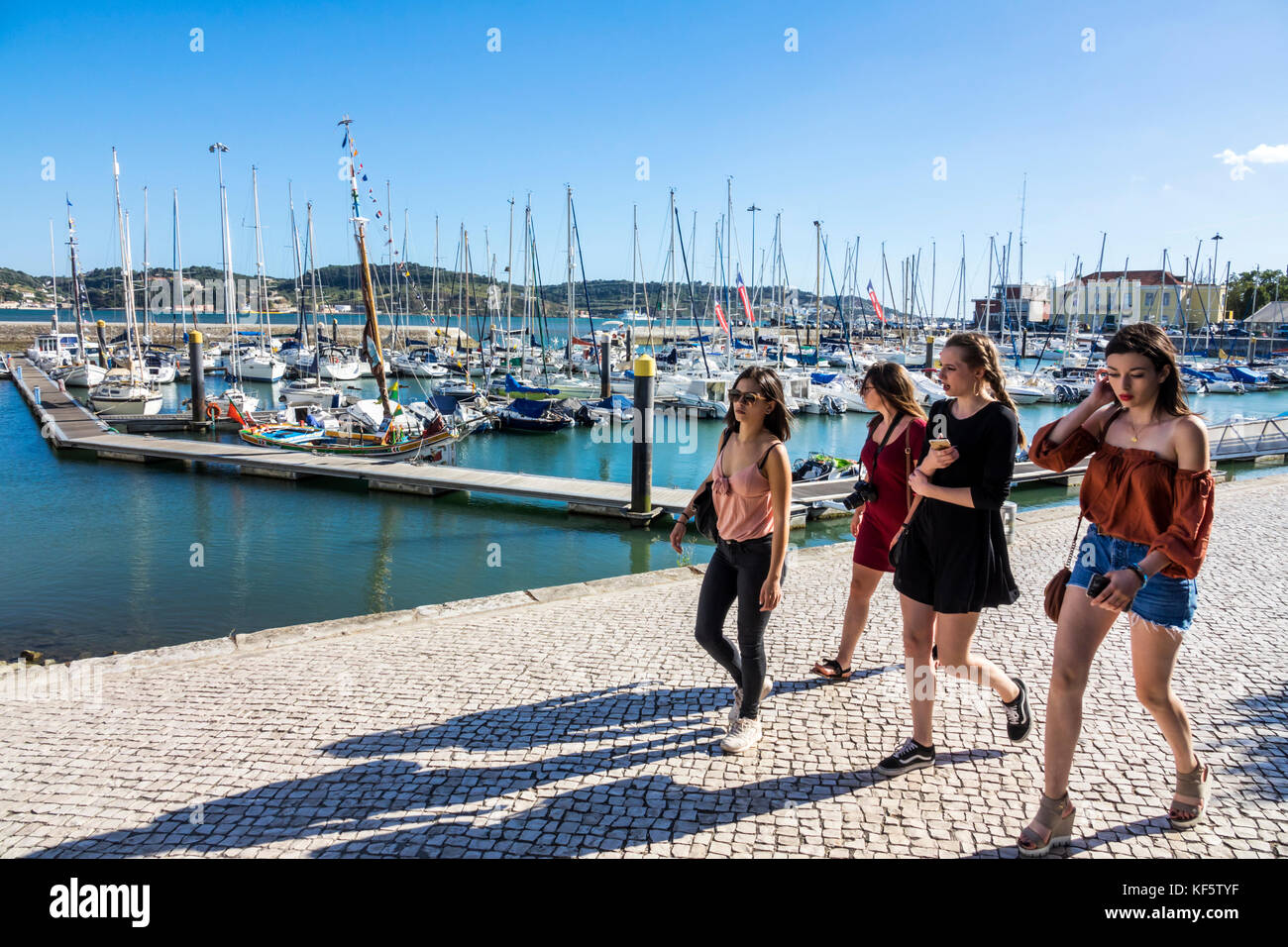 Lisbon Portugal,Belem,Tagus River water,waterfront,promenade,marina ...
