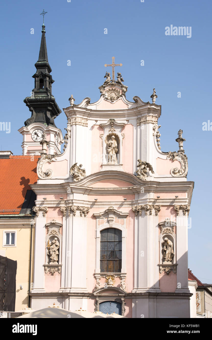 Baroque church facade in Sankt Pölten (Austria Stock Photo - Alamy