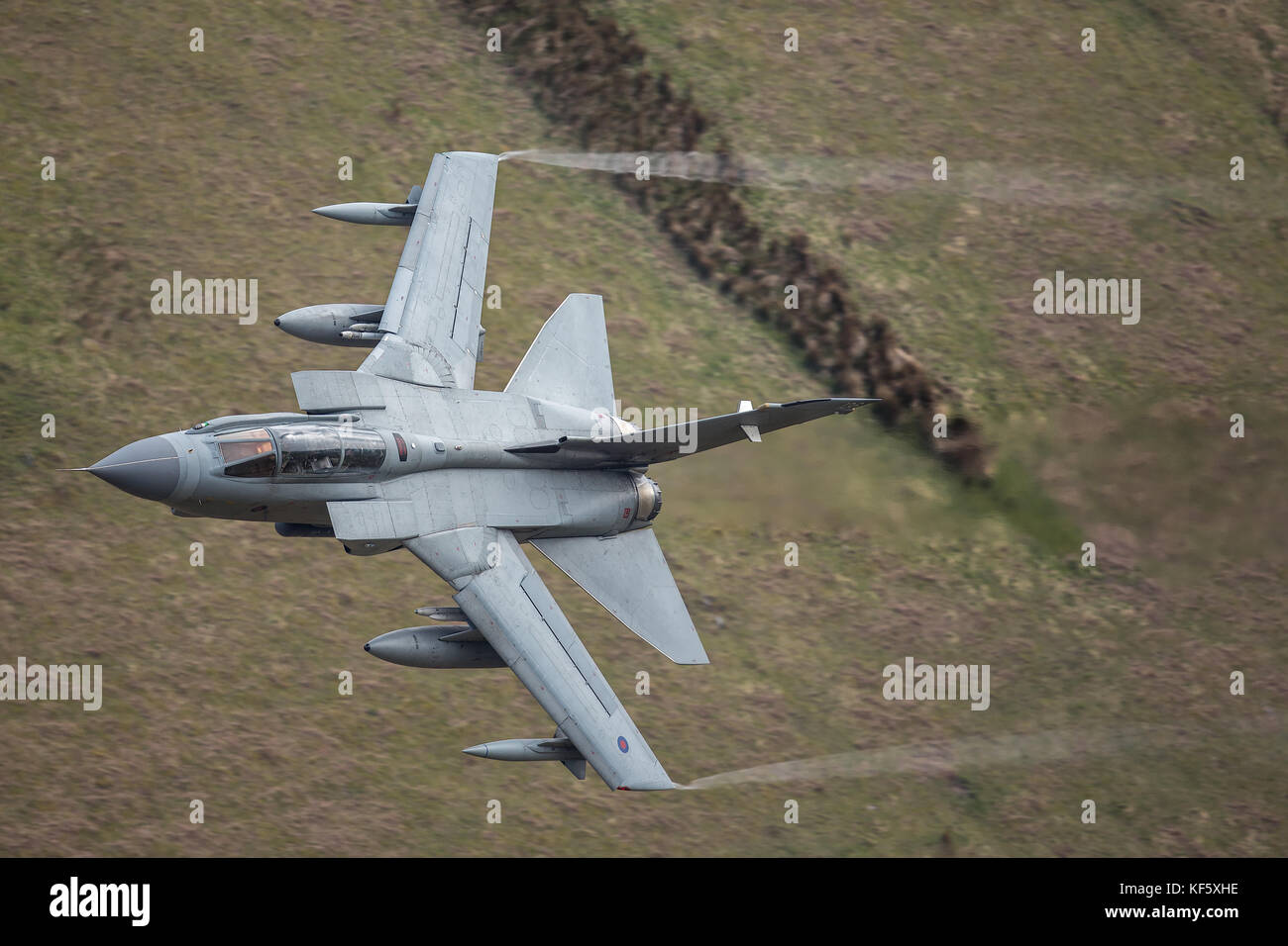 The Mach Loop in Wales is a military low level training location Stock ...
