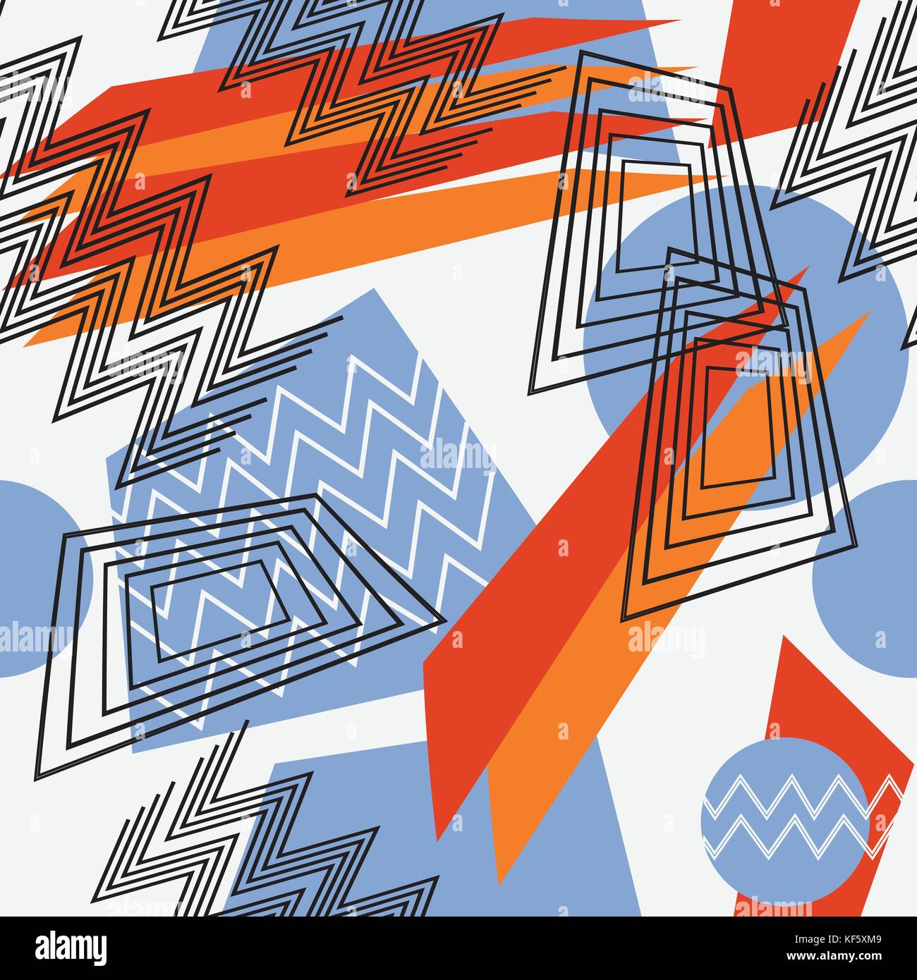 Abstract geometric vector repeating seamless pattern swatch. Action ...