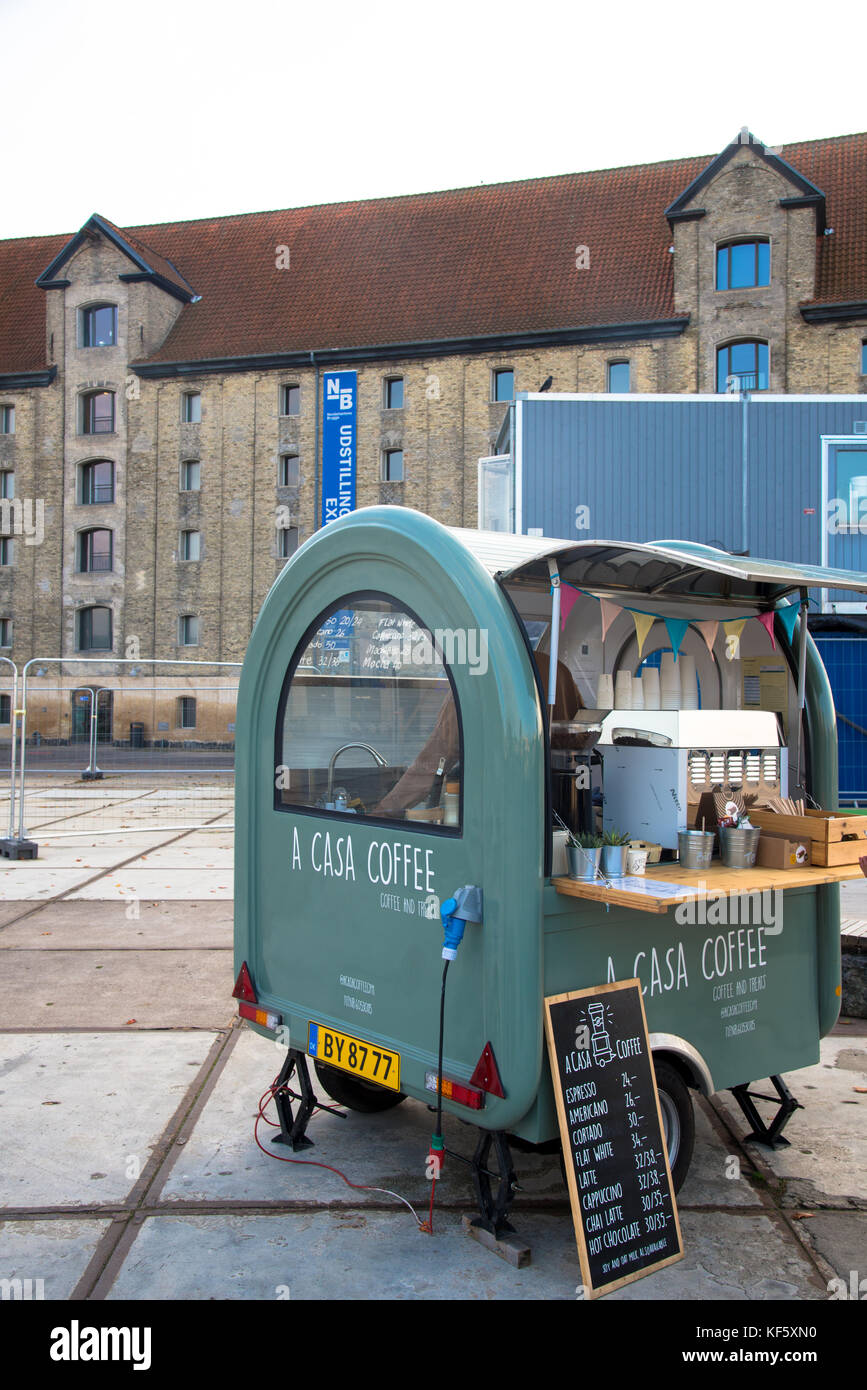 Little coffee car at street in Kopenhagen, denmark Stock Photo - Alamy