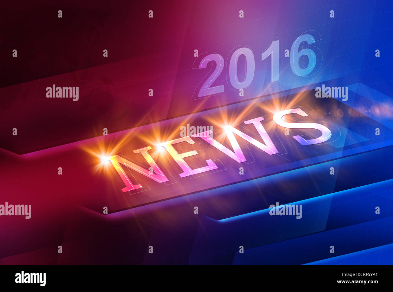 Graphical 2016 digital news background Stock Photo - Alamy