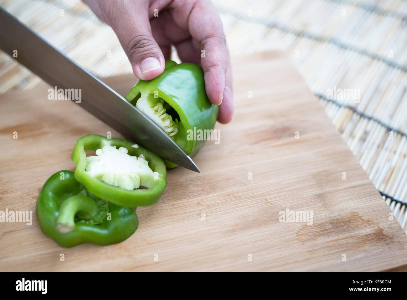 Sweet pepper cut on cutting hi-res stock photography and images - Alamy