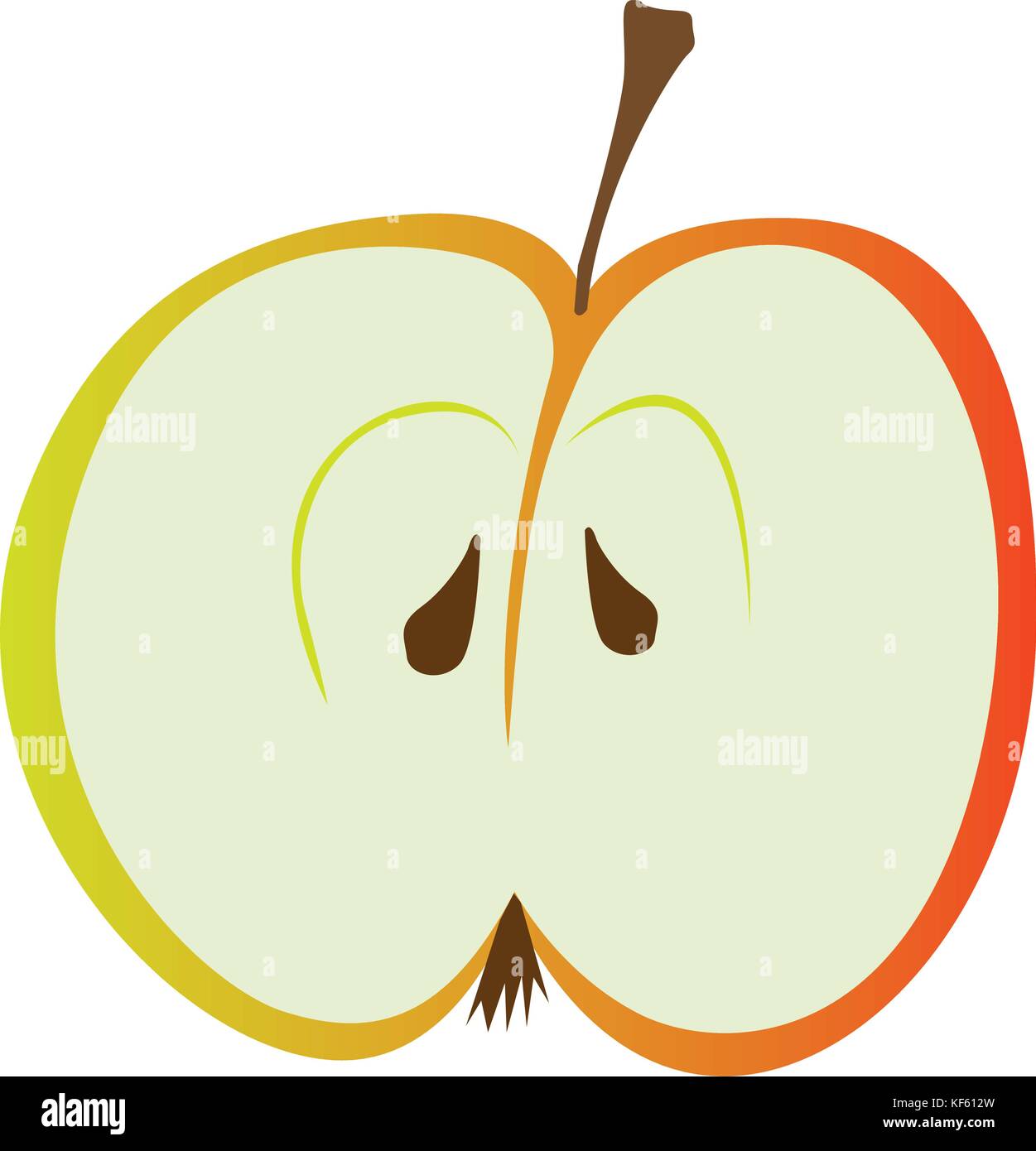 Apple sliced seed Stock Vector Images - Alamy