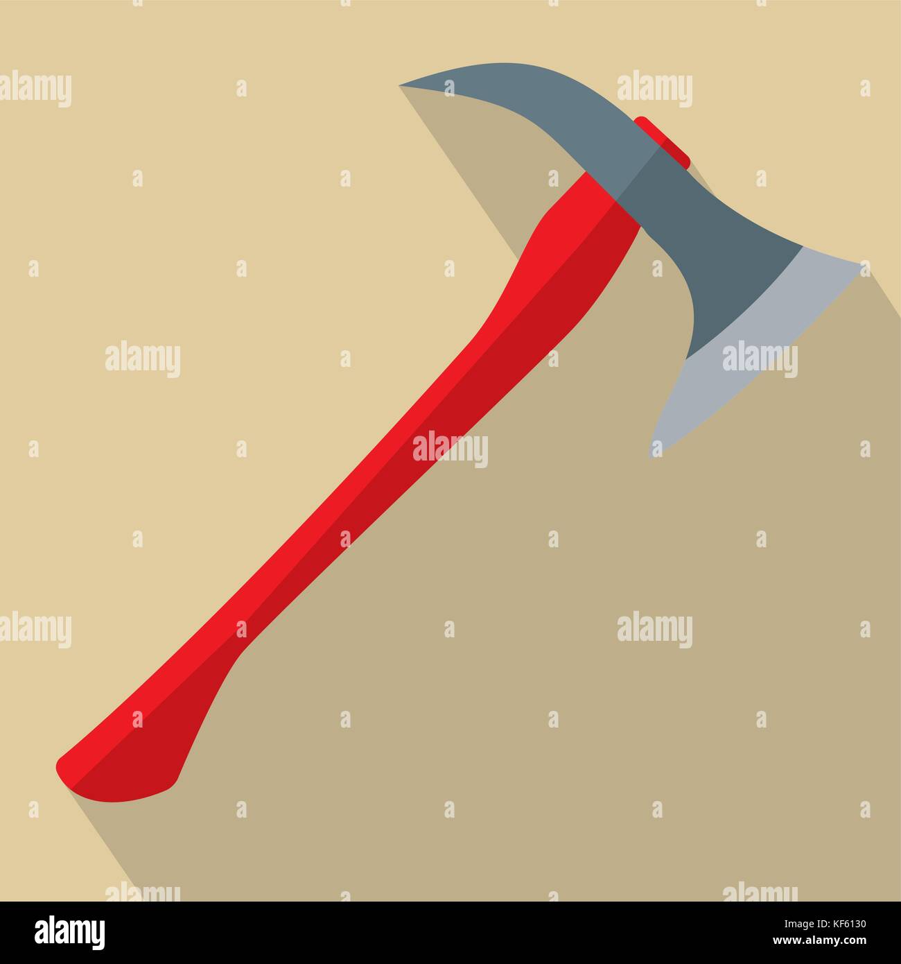 Firefighters Axe with red handle Stock Vector Image & Art - Alamy