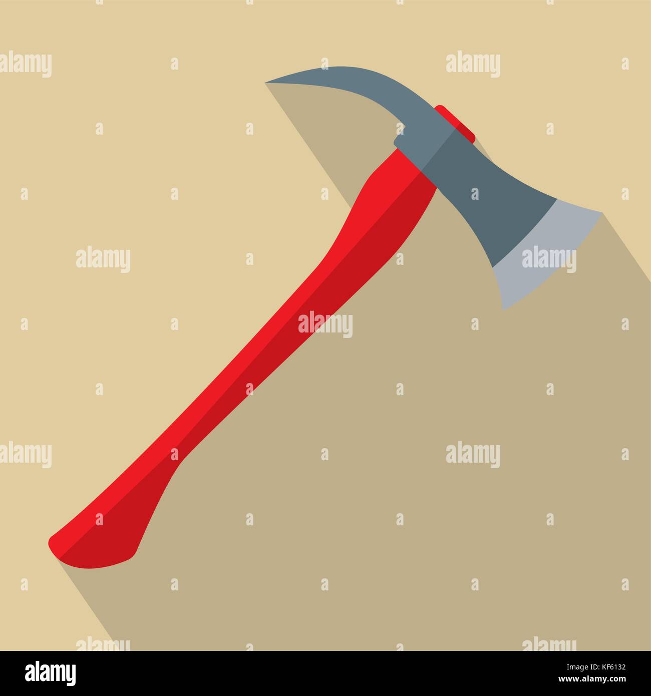 Firefighters Axe with red handle Stock Vector Image & Art - Alamy