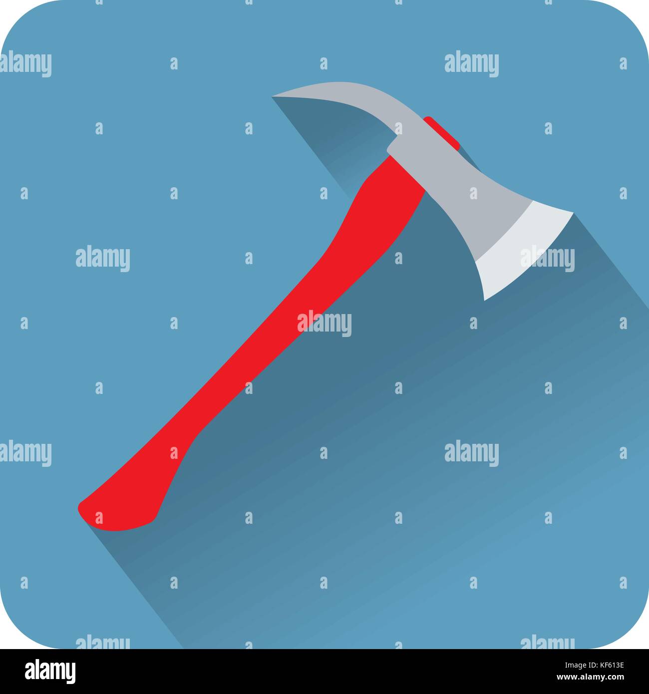 Firefighters Axe with red handle Stock Vector Image & Art - Alamy
