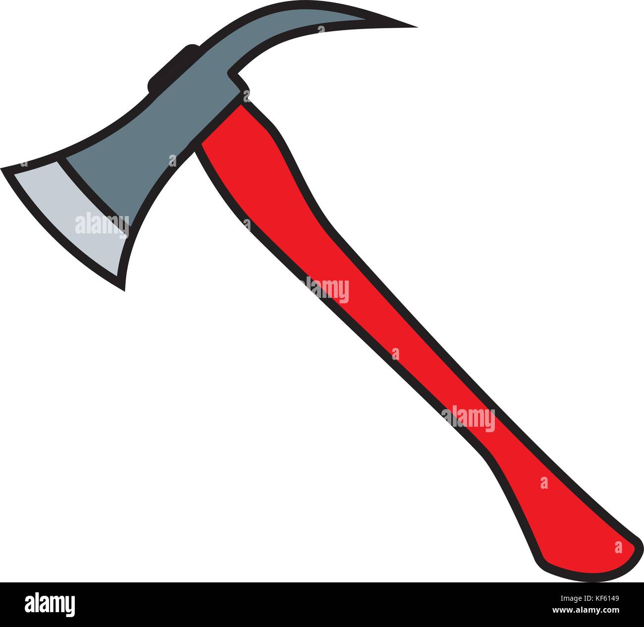 Firefighters Axe with red handle Stock Vector Image & Art - Alamy