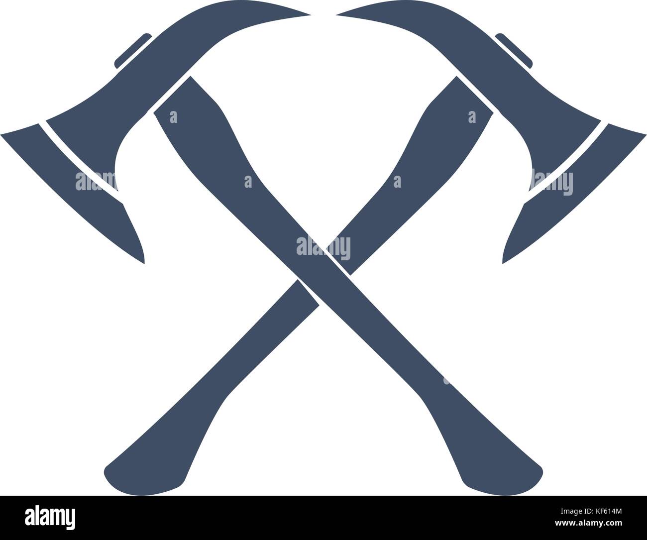 Silhouette of Crossed Firefighters Axes Stock Vector Image & Art - Alamy
