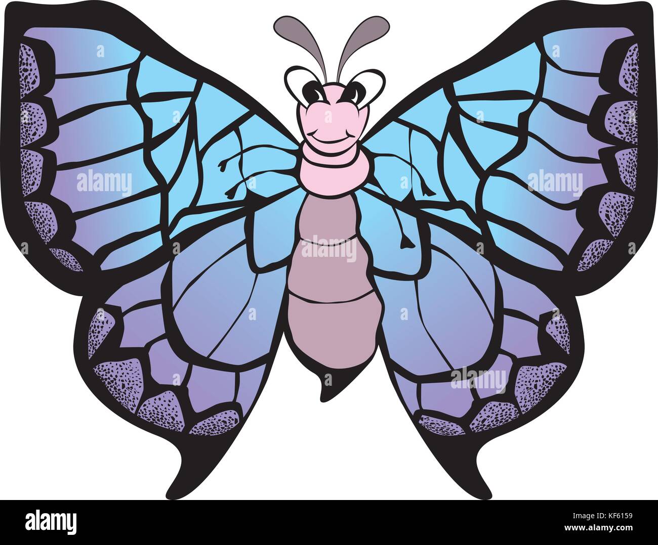 Funny butterfly cartoon Stock Vector Image & Art - Alamy