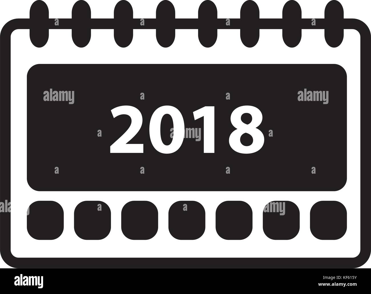 Simple 2018 Calendar icon Stock Vector Image & Art - Alamy