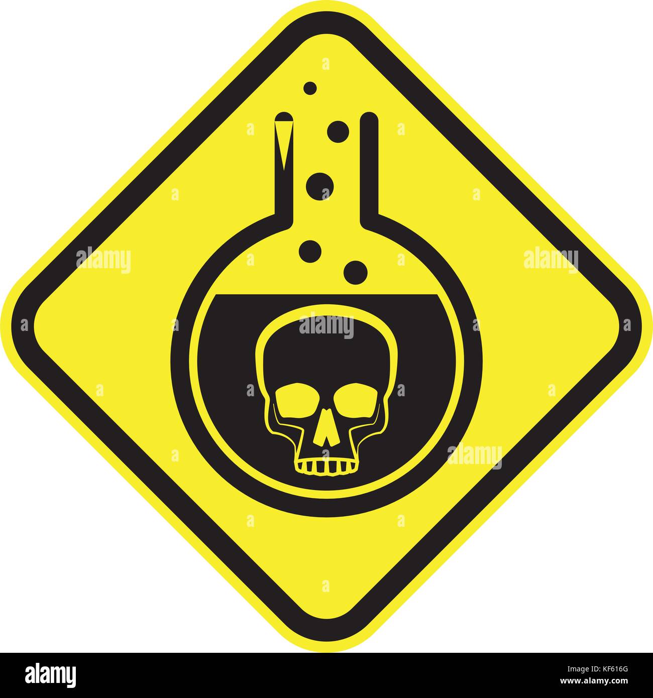 Poisonous Chemical warning sign Stock Vector Image & Art - Alamy