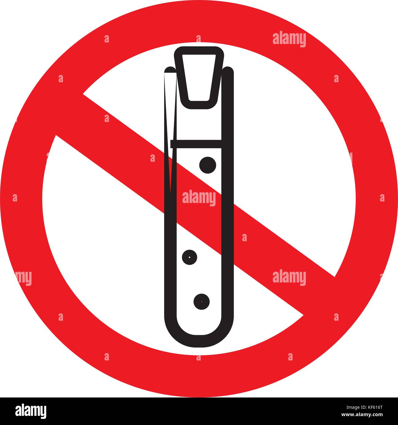 Forbidden sign with Chemical test tube Stock Vector Image & Art - Alamy