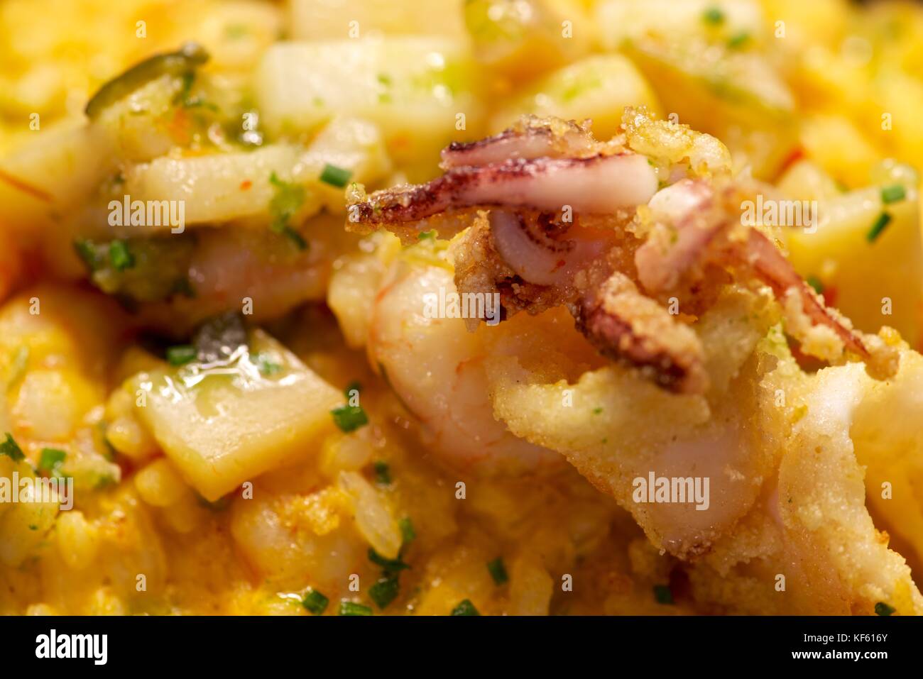 Close-up of a plate of risotto with seafood Stock Photo - Alamy