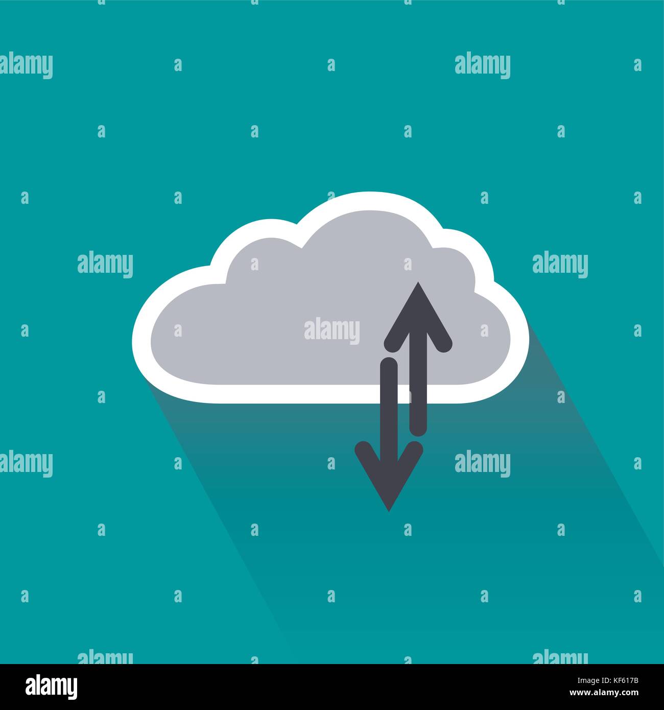 Digital data upload and download on cloud server Stock Vector Image ...