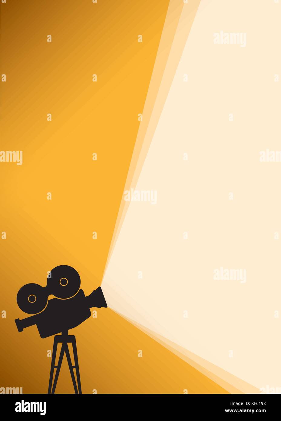 Silhouette of Cinema camera on yellow banner Stock Vector Image & Art ...