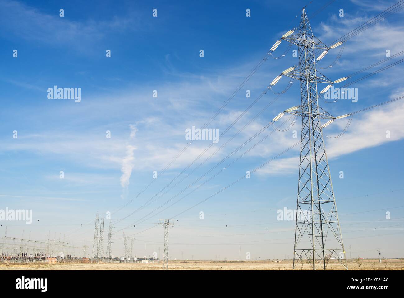 Closeup of an electrical substation Stock Photo - Alamy