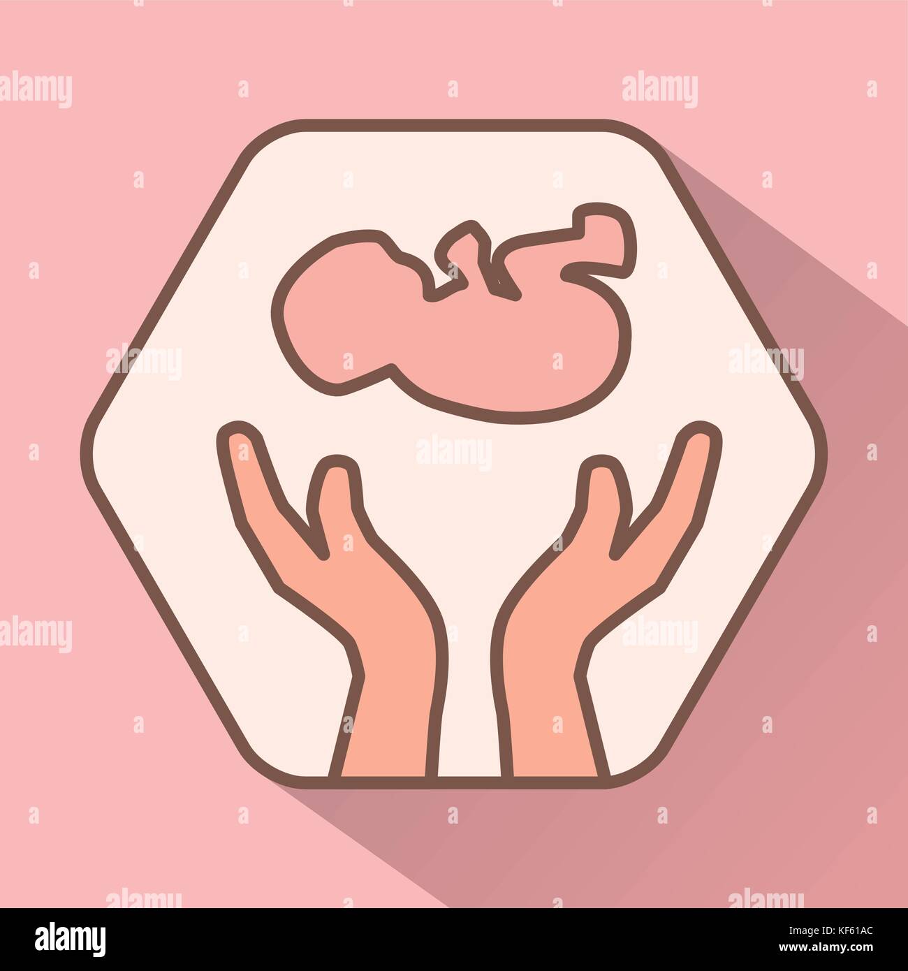Hands holding newborn child Stock Vector Image & Art - Alamy