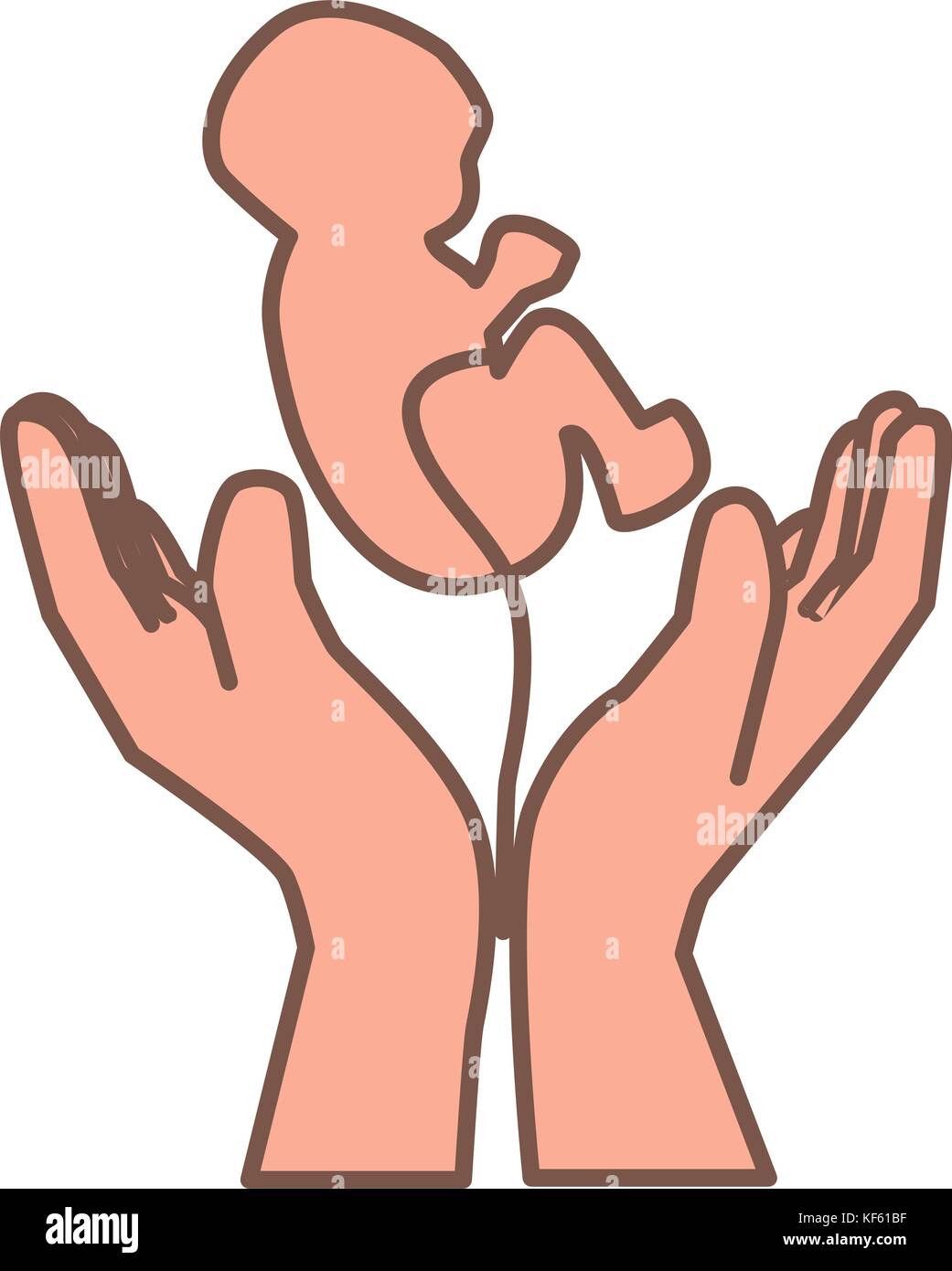 Hands holding newborn child Stock Vector Image & Art - Alamy