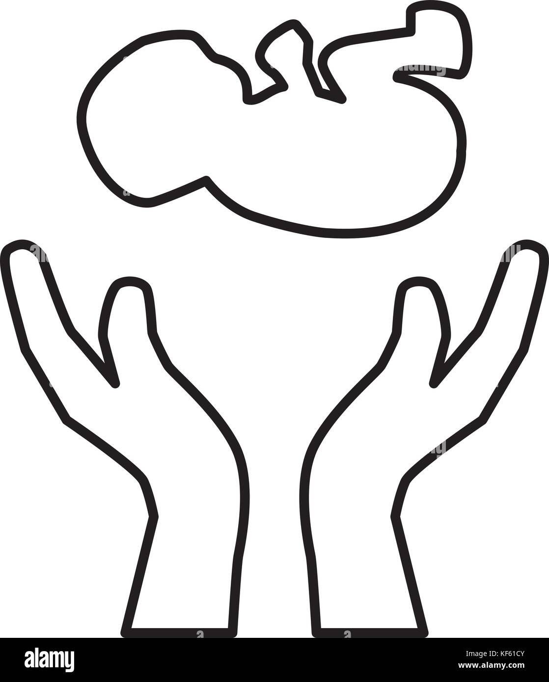 Hands holding newborn child Stock Vector Image & Art - Alamy