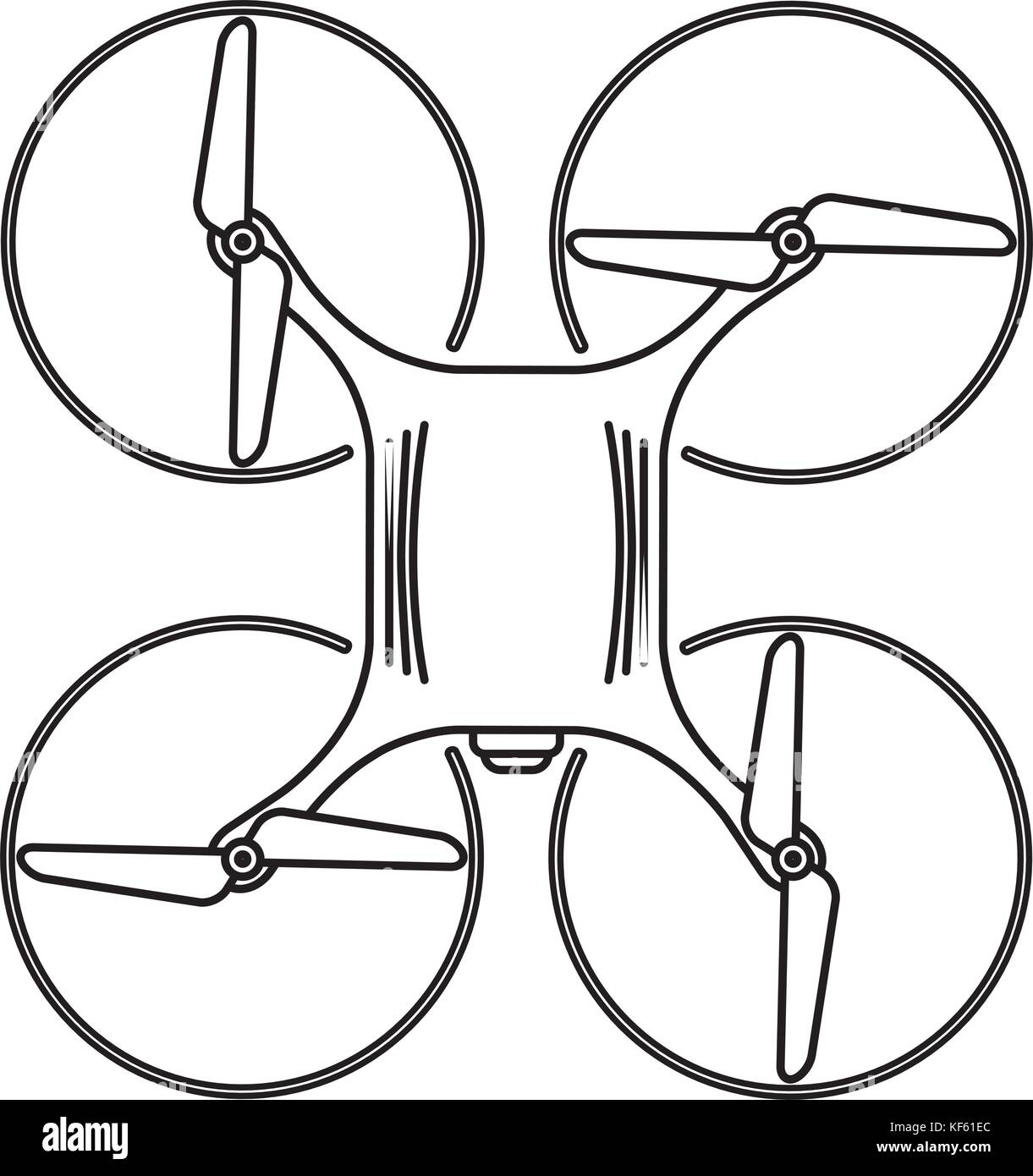 Quadcopter drone from top Stock Vector Image & Art - Alamy