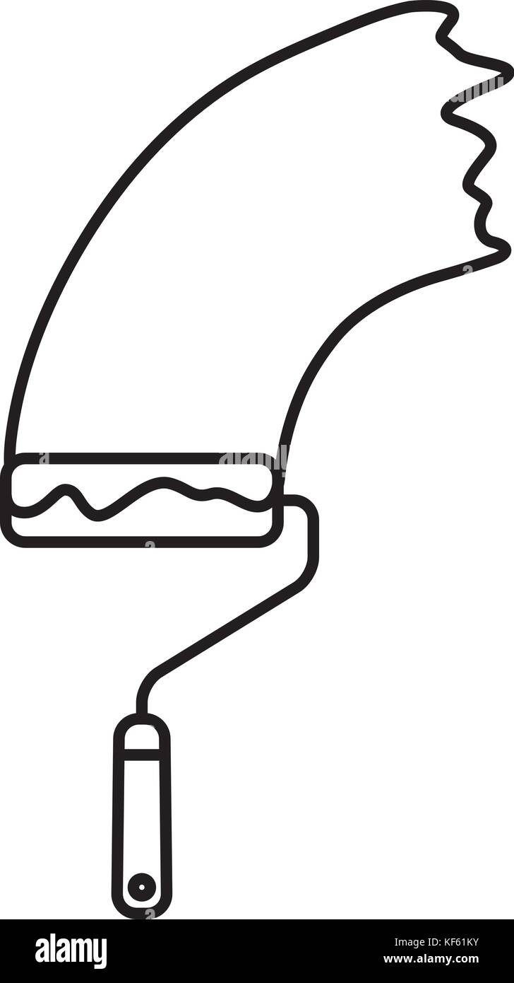 Paint Roller with paint trace Stock Vector Image & Art - Alamy